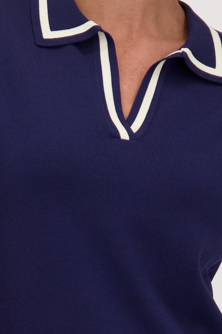 Blauwe polo met korte mouwen van Claude Arielle | 7710183 ...