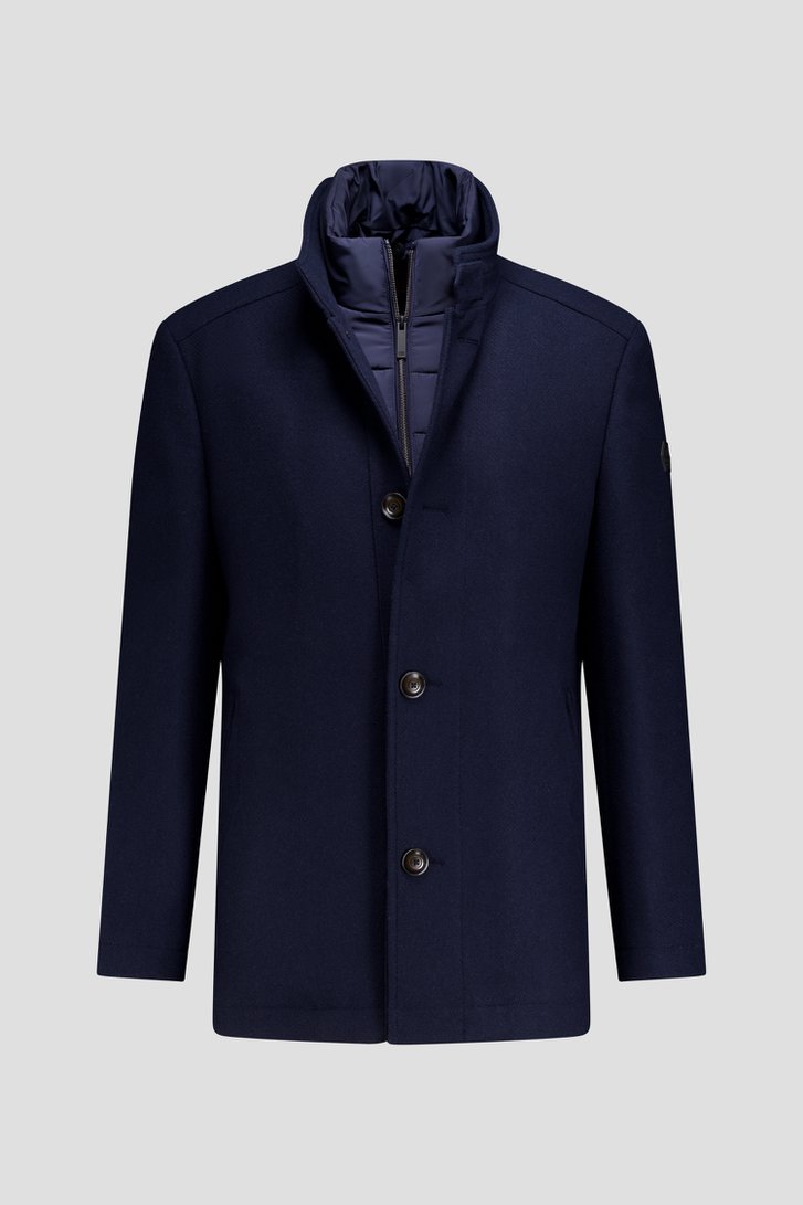 Navy mantel met gelaagd effect van Dansaert Blue | 7352394 | Winterjas ...