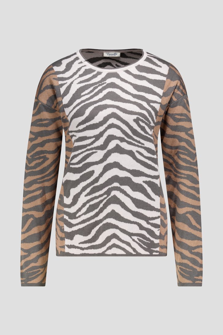 Truitje met zebraprint| 7662087 | Dameskleding grote maten| e5