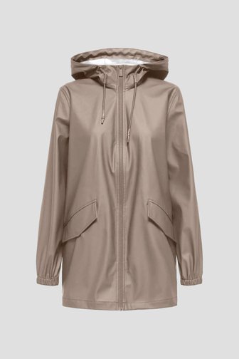 Beige regenjas met kap van JDY | 7503756 | Winterjas dames | e5