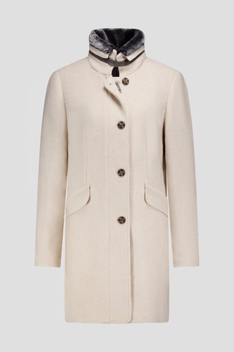 Manteau beige mi-long de Barbara Lebek | 7572060 | Vestes d'hiver femme ...