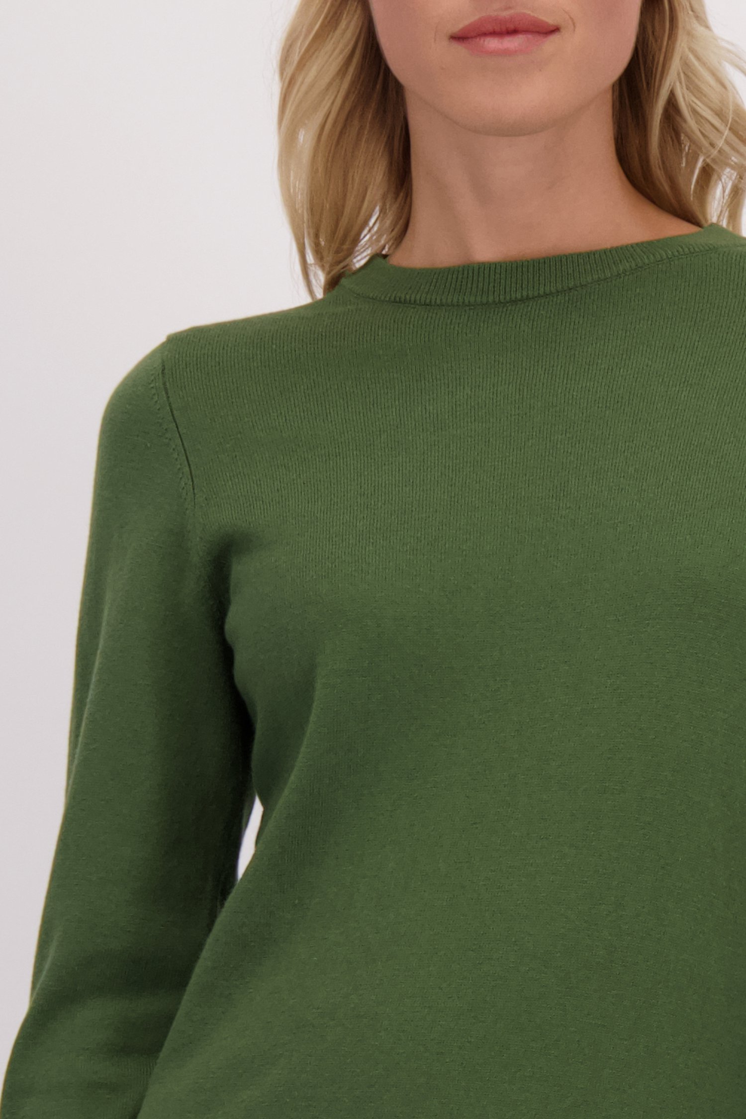 Groene trui met gouden knopen van Liberty Island | 7449600 | Basic truien | e5