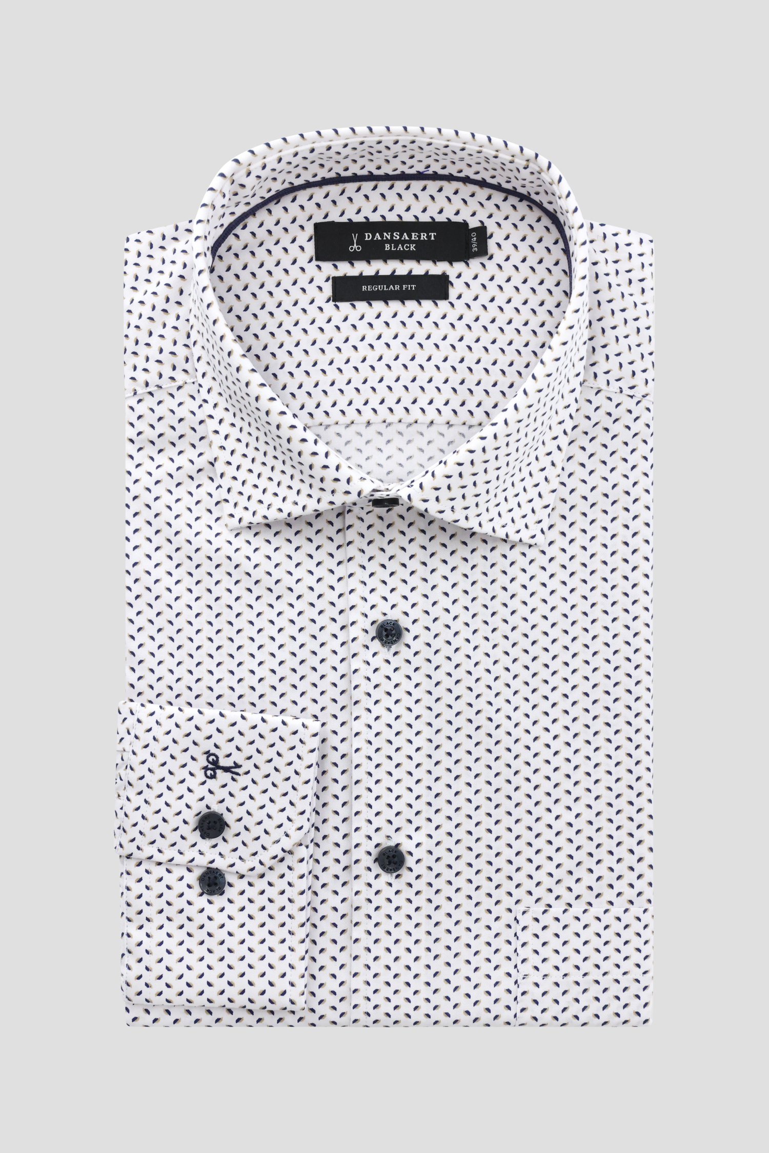 Hemd met fijne print - Regular fit van Dansaert Black | 3603750 | Heren ...