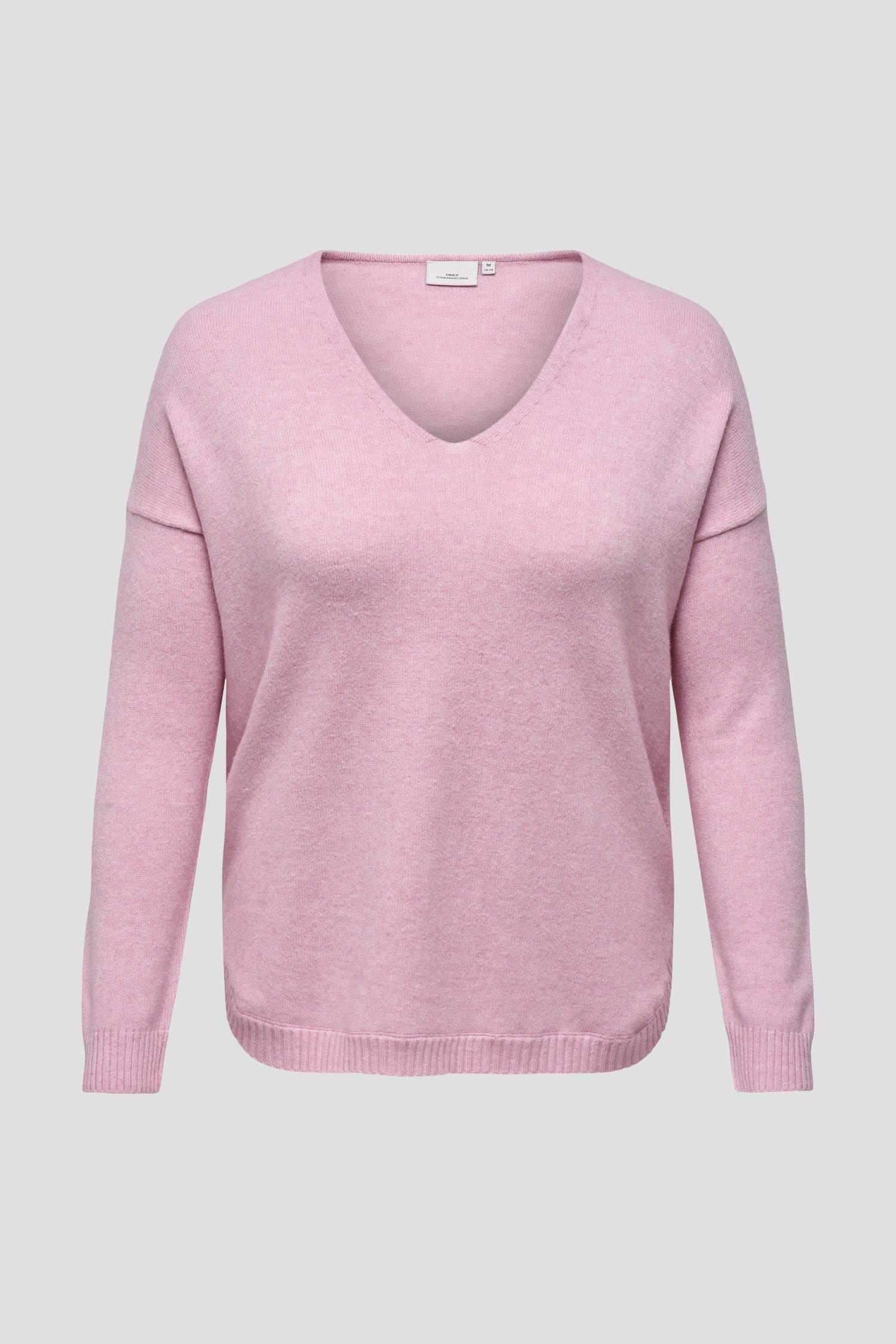 Pull rose à col en V| 7702709 | Vêtements femmes grandes tailles | e5