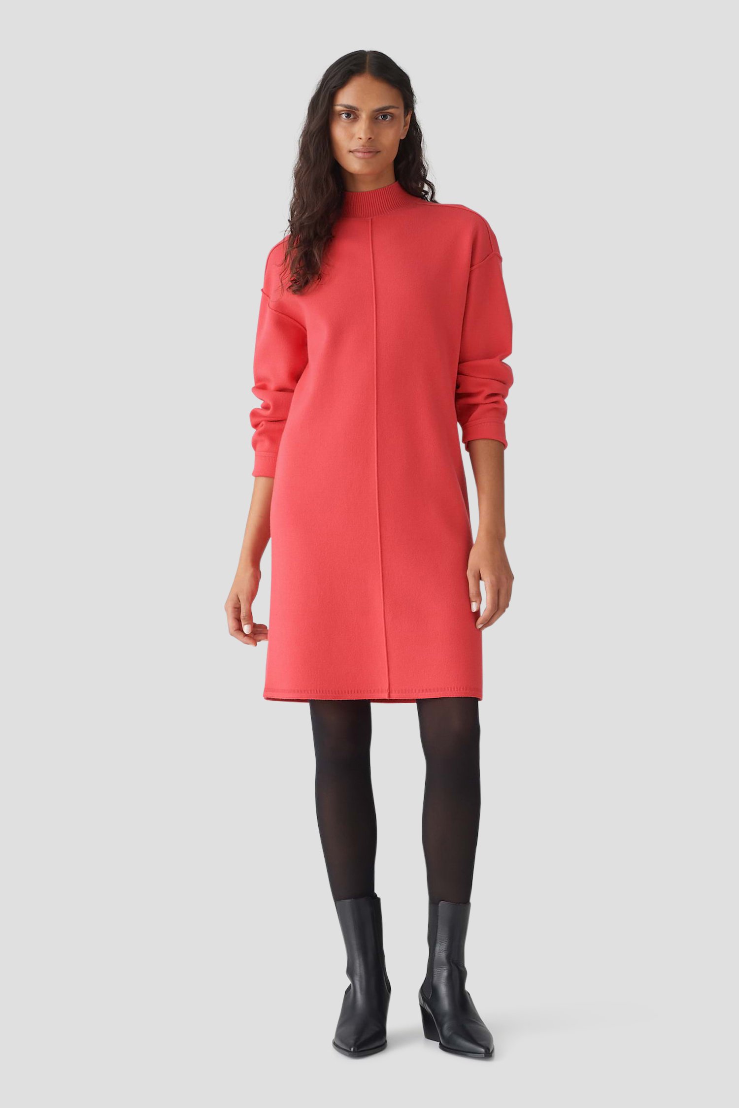 Rood gebreid kleedje van Opus | 7385336 | Midi jurken | e5