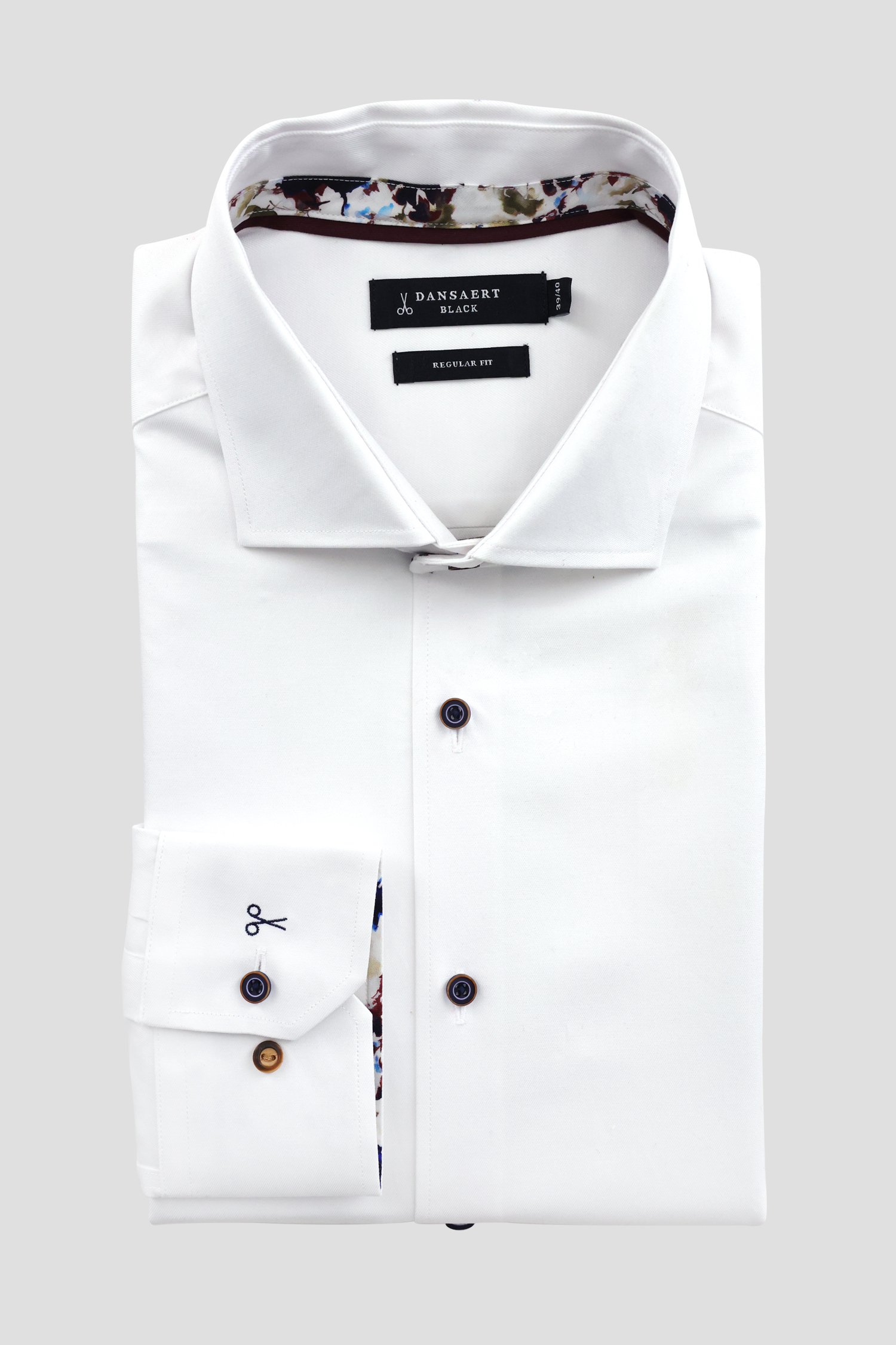 Wit hemd - Regular fit van Dansaert Black | 7140311 | Heren | e5